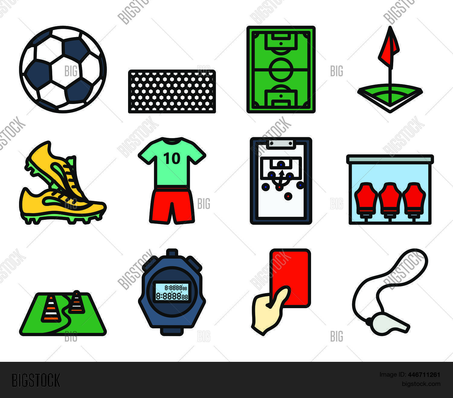 Soccer Icon Set. Vector & Photo (Free Trial) | Bigstock