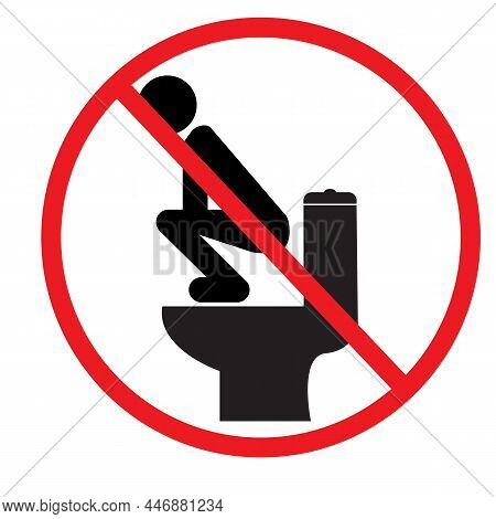 Do Not Step On Toilet Vector & Photo (Free Trial) | Bigstock