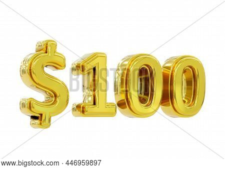 Golden 100 Dollar Image & Photo (Free Trial) | Bigstock