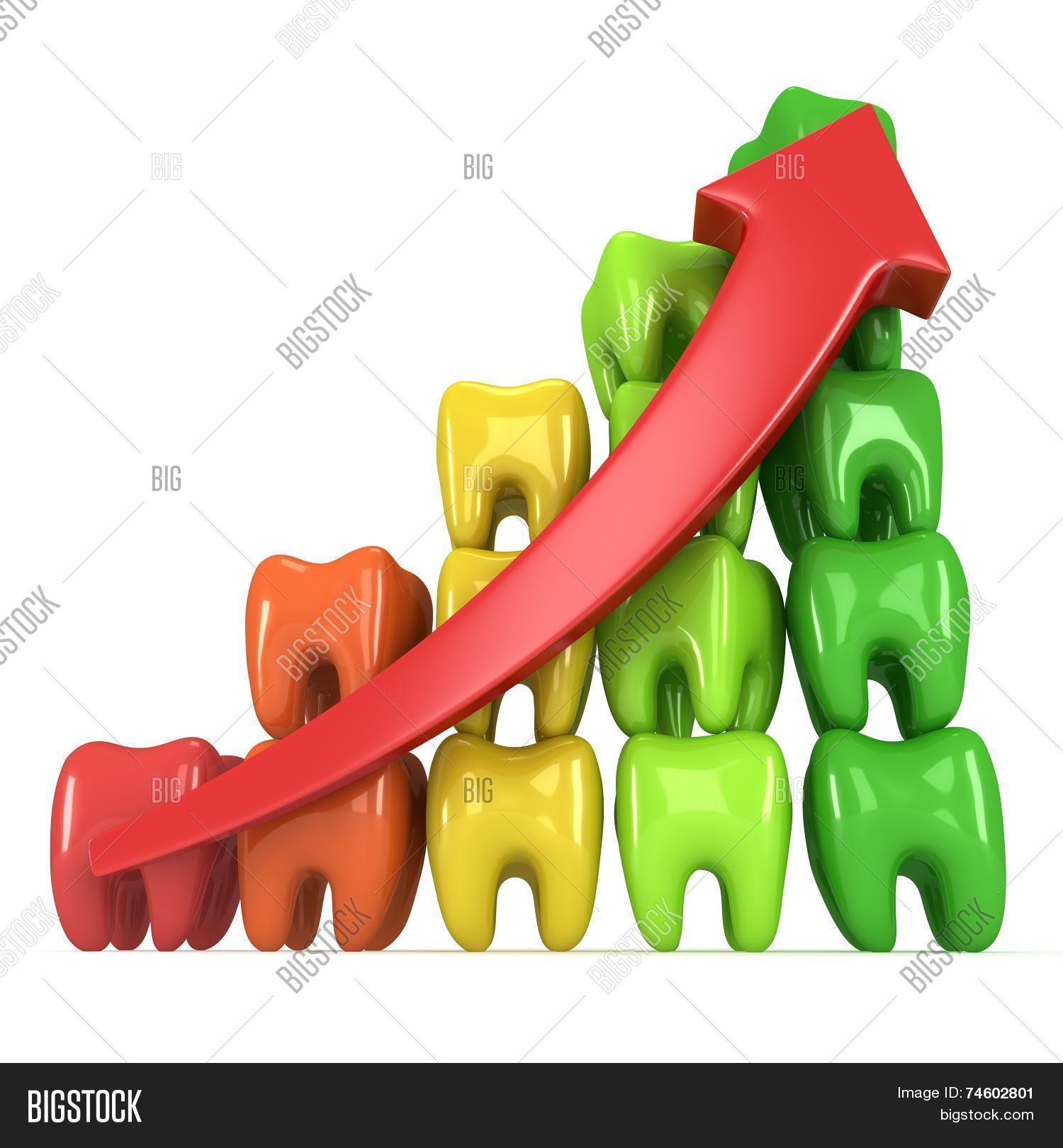 3D Teeth Bar Graph Red Image & Photo (Free Trial) | Bigstock
