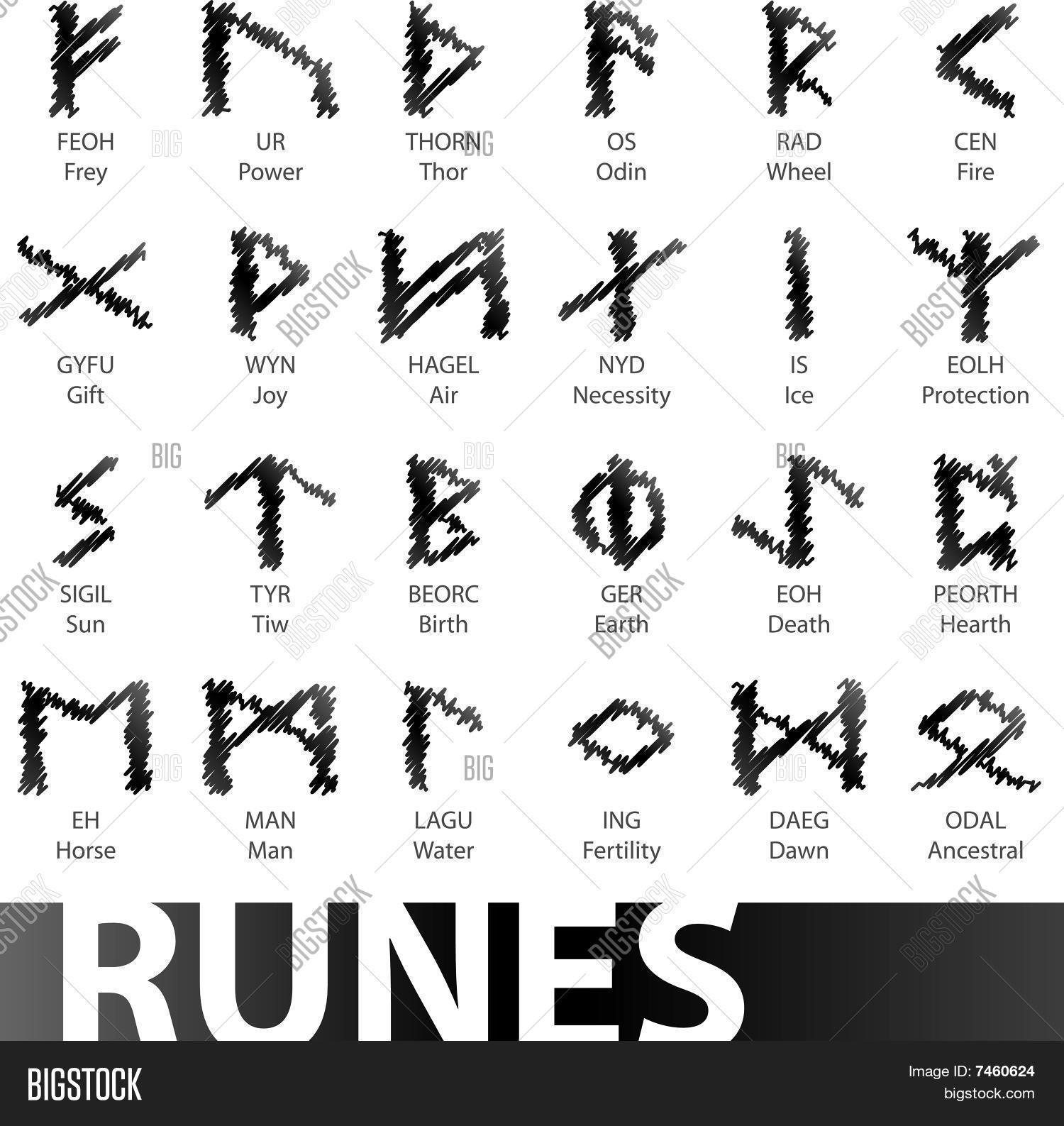 Set Runes Icons Vector & Photo (Free Trial) | Bigstock