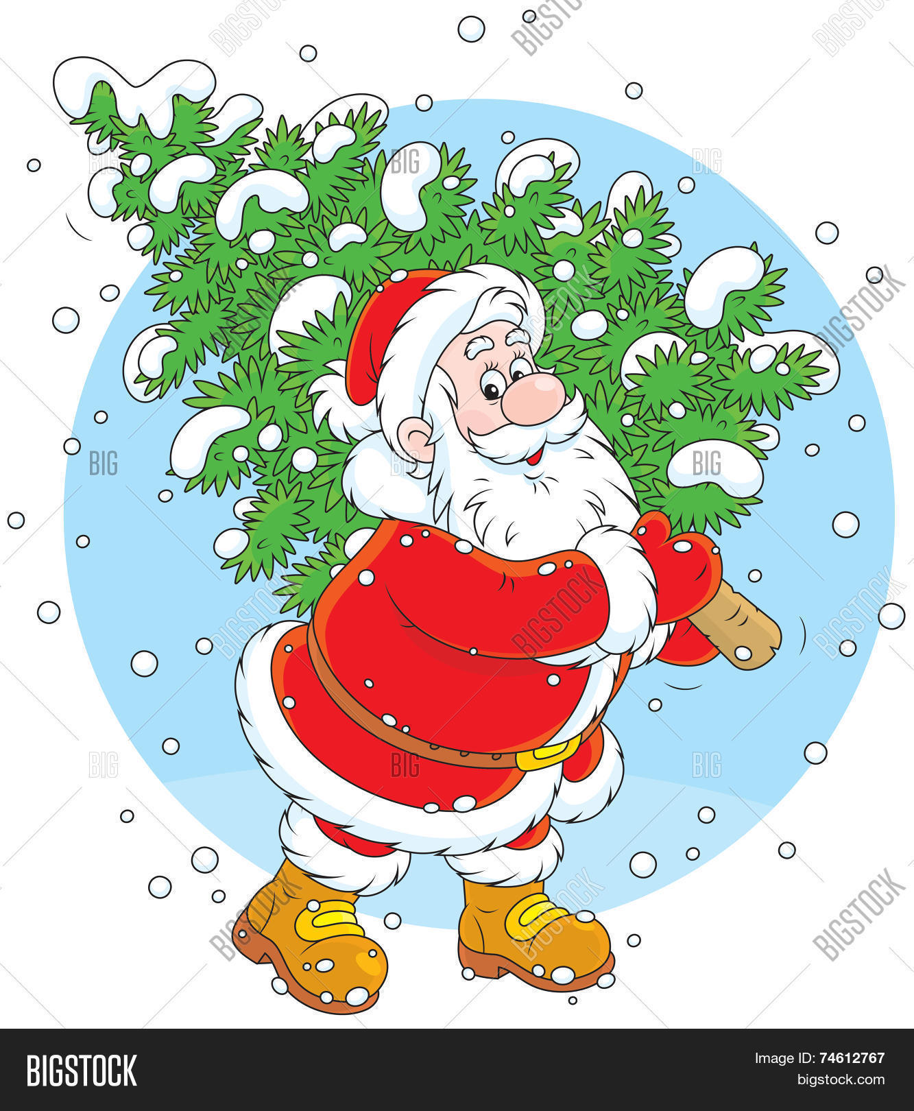 Santa Christmas Tree Vector & Photo (Free Trial) | Bigstock