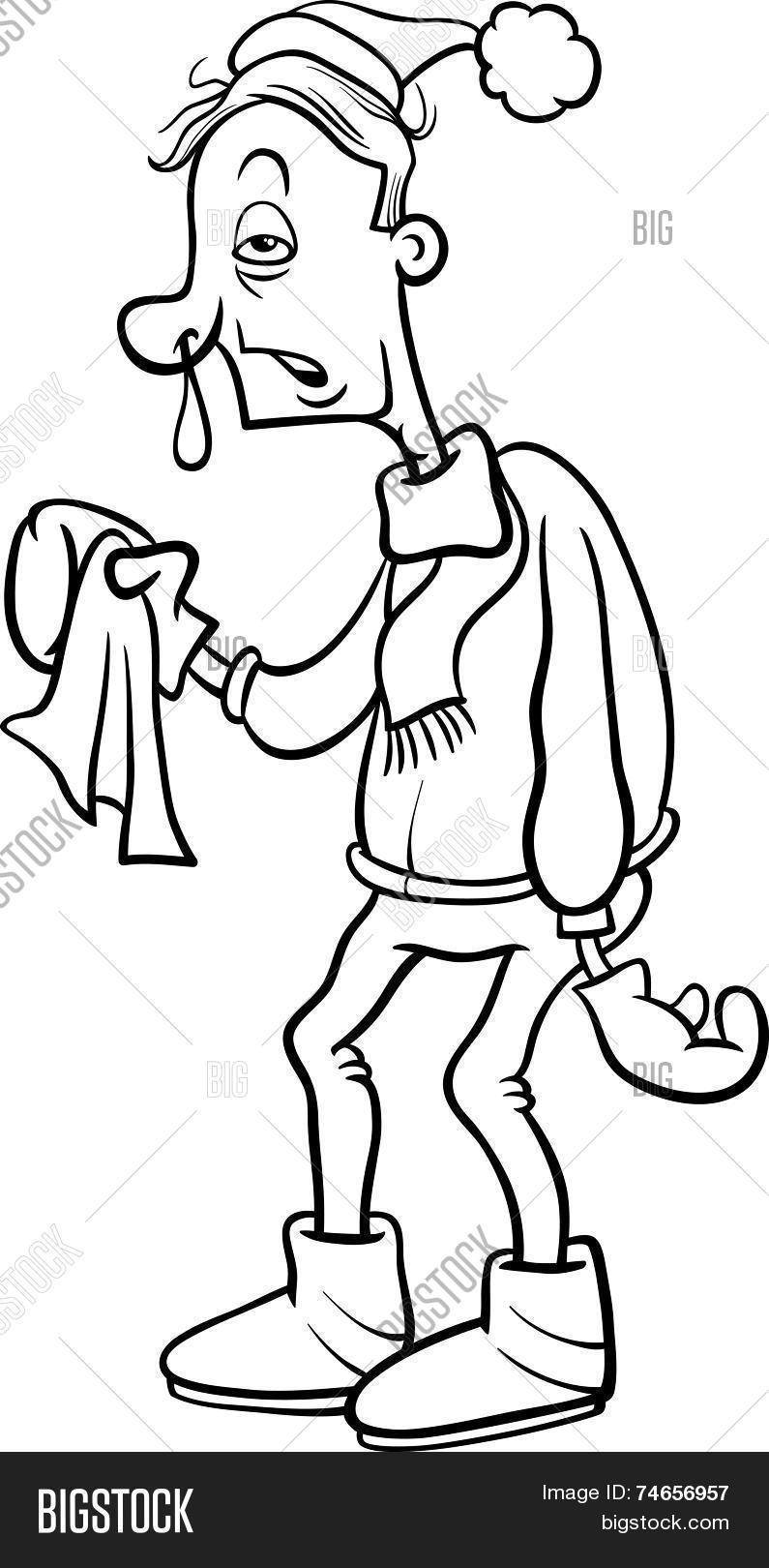Man Flu Cartoon Vector & Photo (Free Trial) | Bigstock