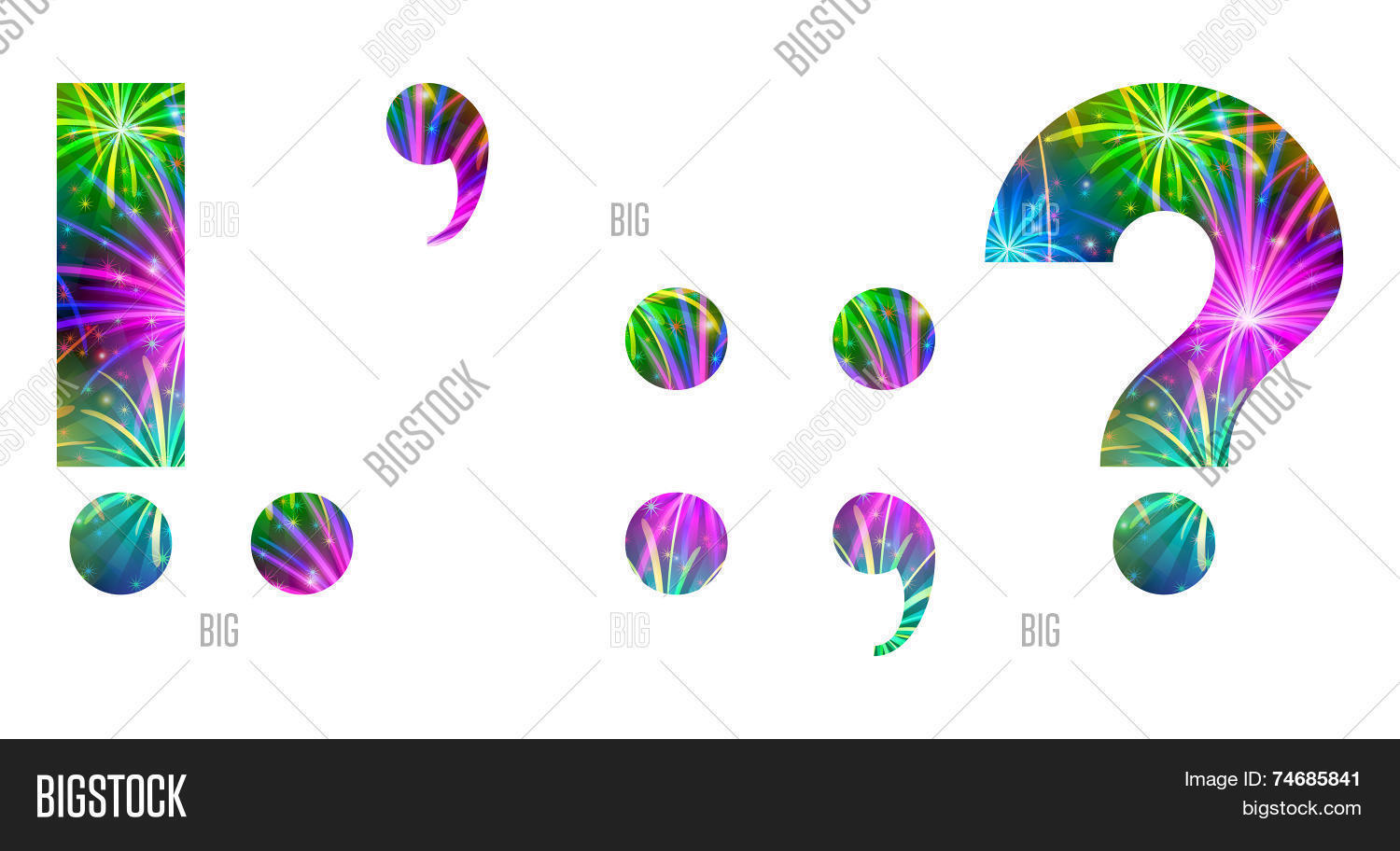 Set Punctuation Signs Vector & Photo (Free Trial) | Bigstock