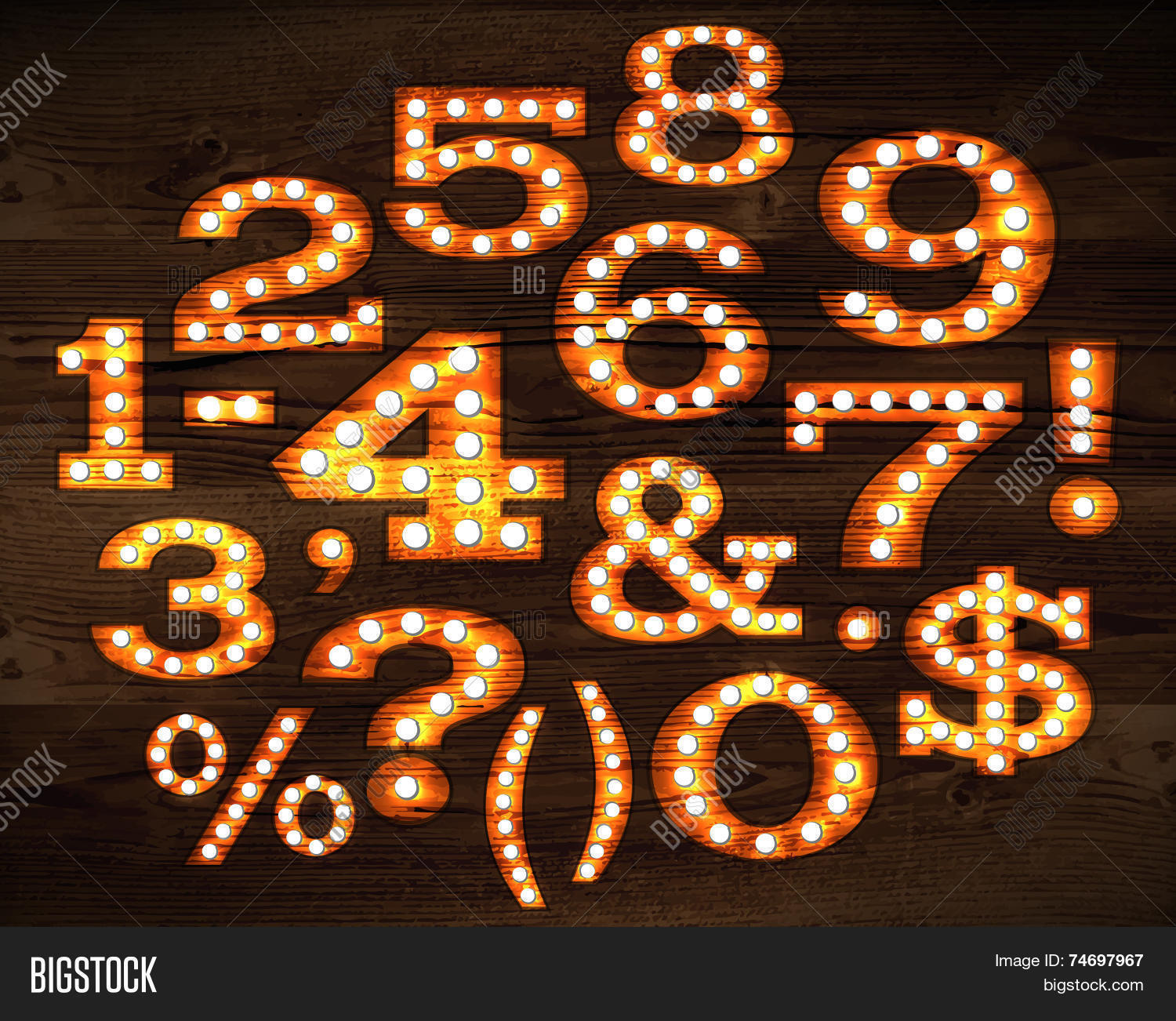 Lamp Numbers Symbols Vector & Photo (Free Trial) | Bigstock