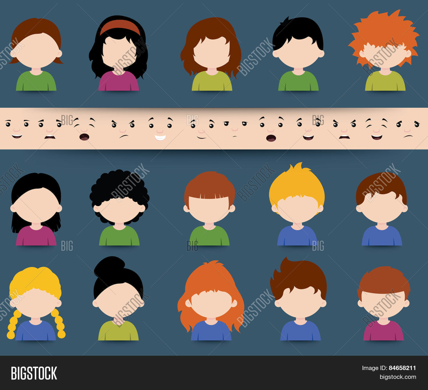 Set Diverse Colored Vector & Photo (Free Trial) | Bigstock