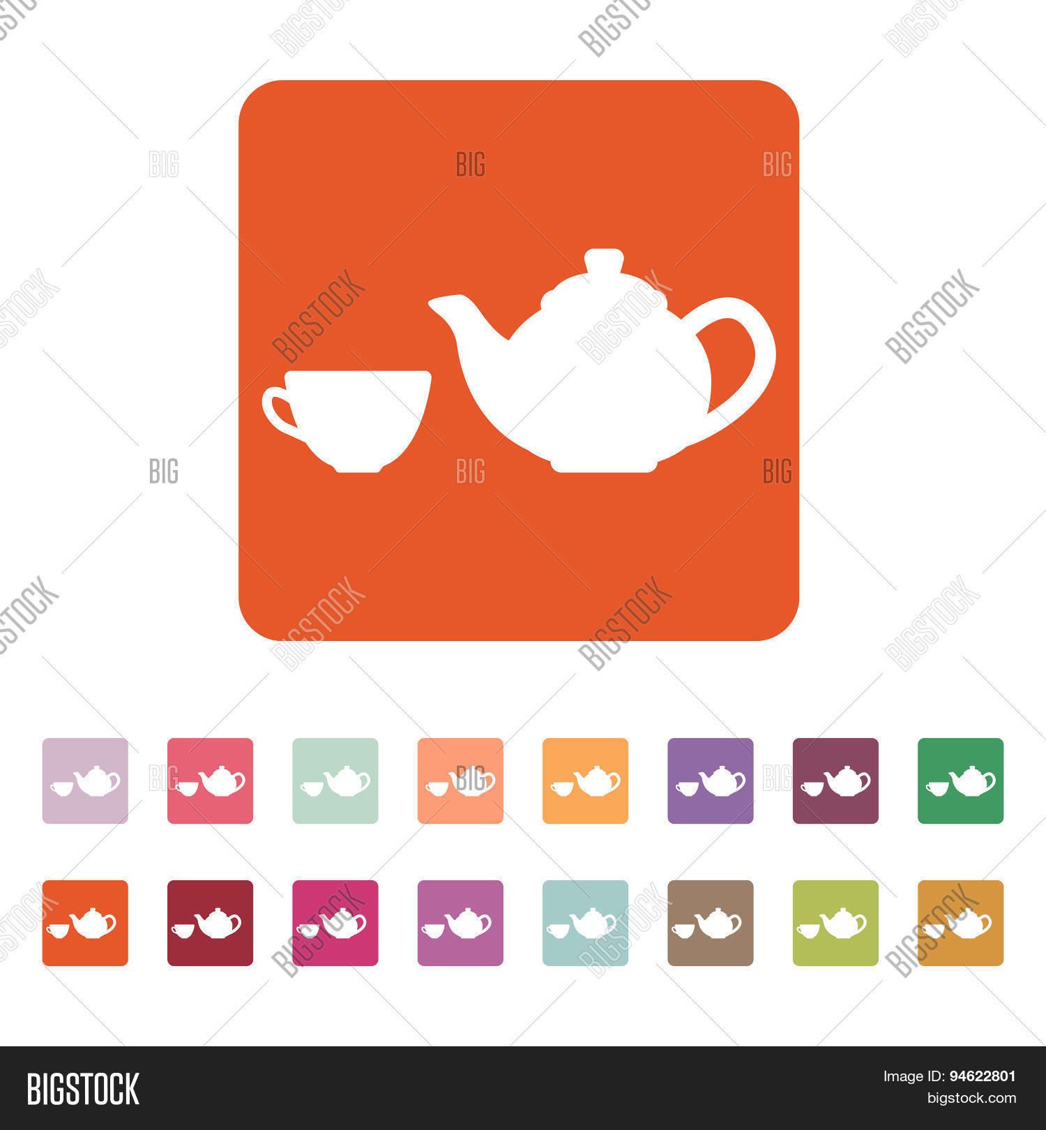 Teapot Cup Icon. Tea Vector & Photo (Free Trial) | Bigstock