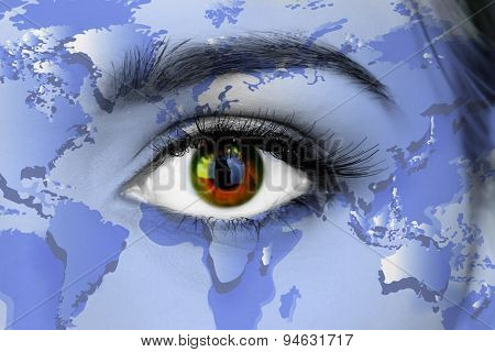 Human Face Painted Map Image & Photo (Free Trial) | Bigstock