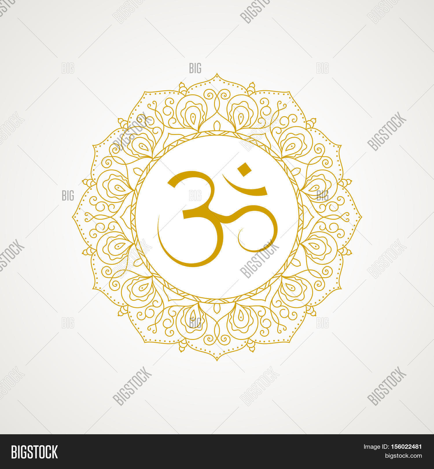 Golden Om Symbol. Gold Image & Photo (Free Trial) | Bigstock