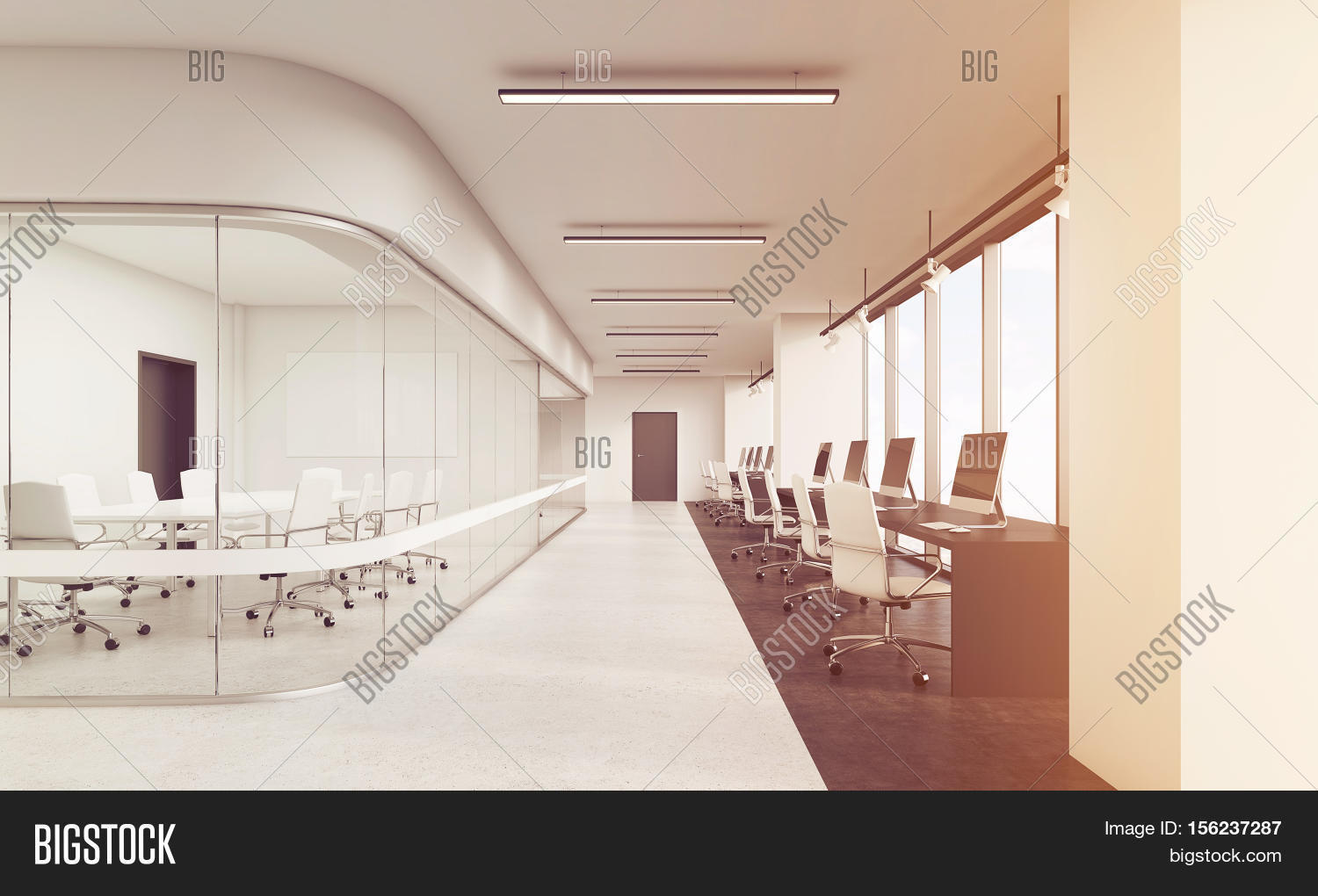 Office Row Computers Image & Photo (Free Trial) | Bigstock