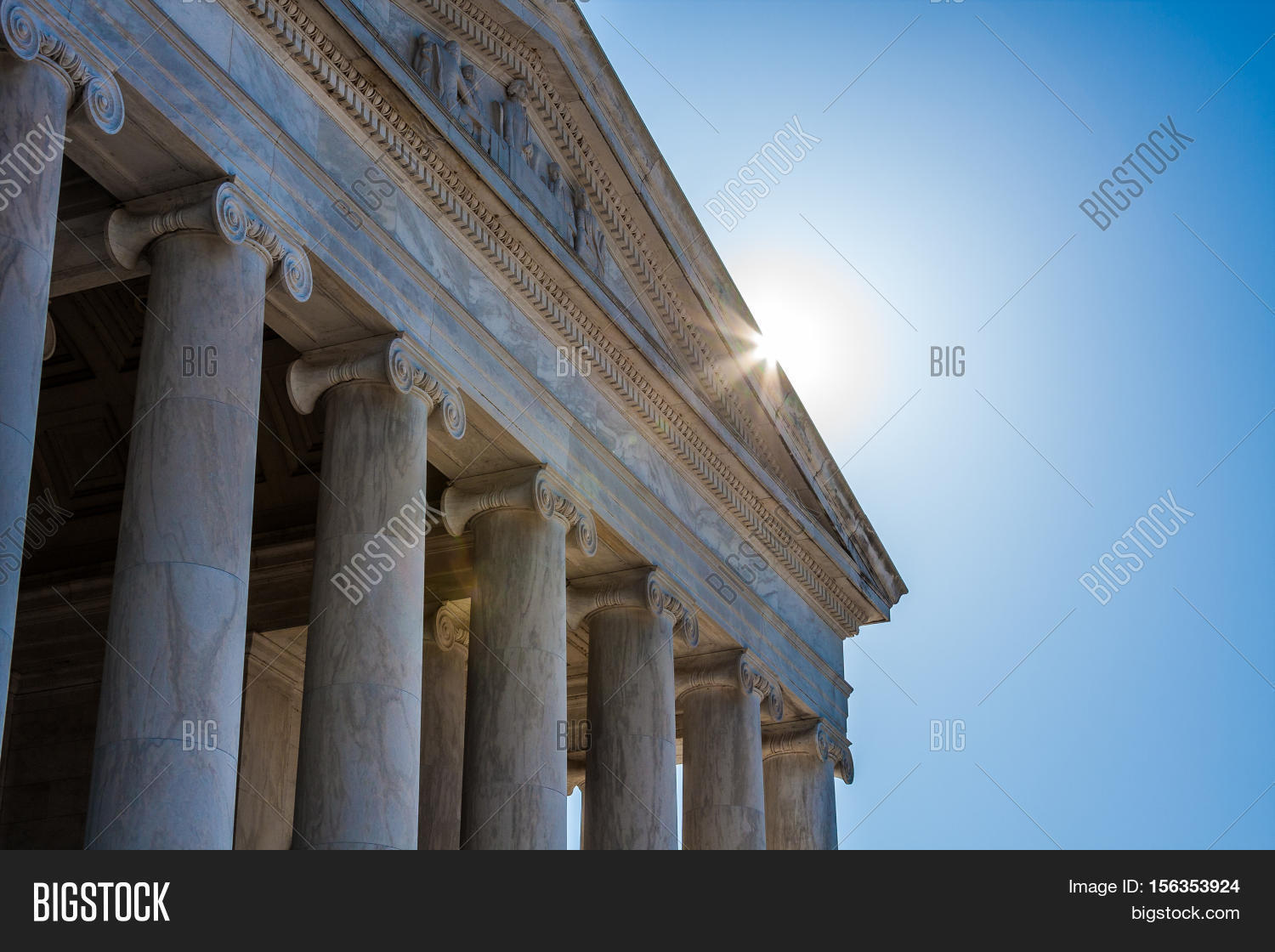 Closeup Gable Columns Image & Photo (Free Trial) | Bigstock