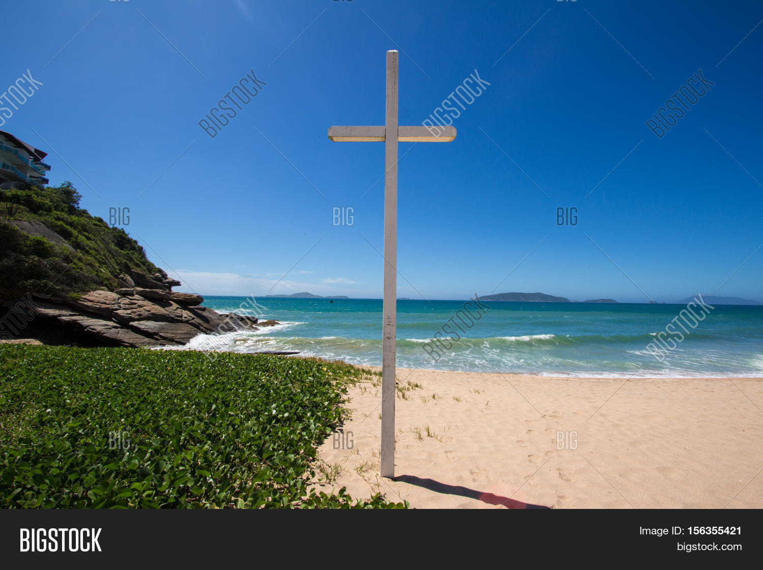 Cross On Beach Buzios Image & Photo (Free Trial) | Bigstock