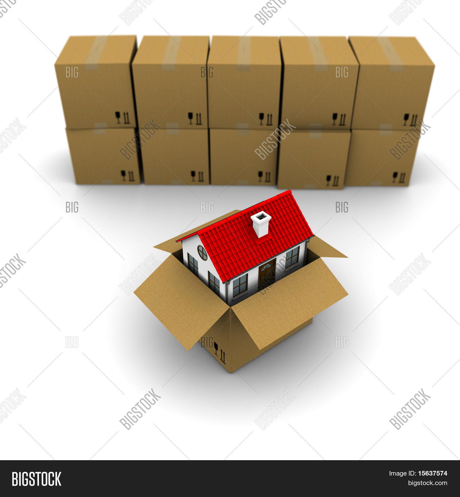 House Cardboard Box On Image & Photo (Free Trial) | Bigstock