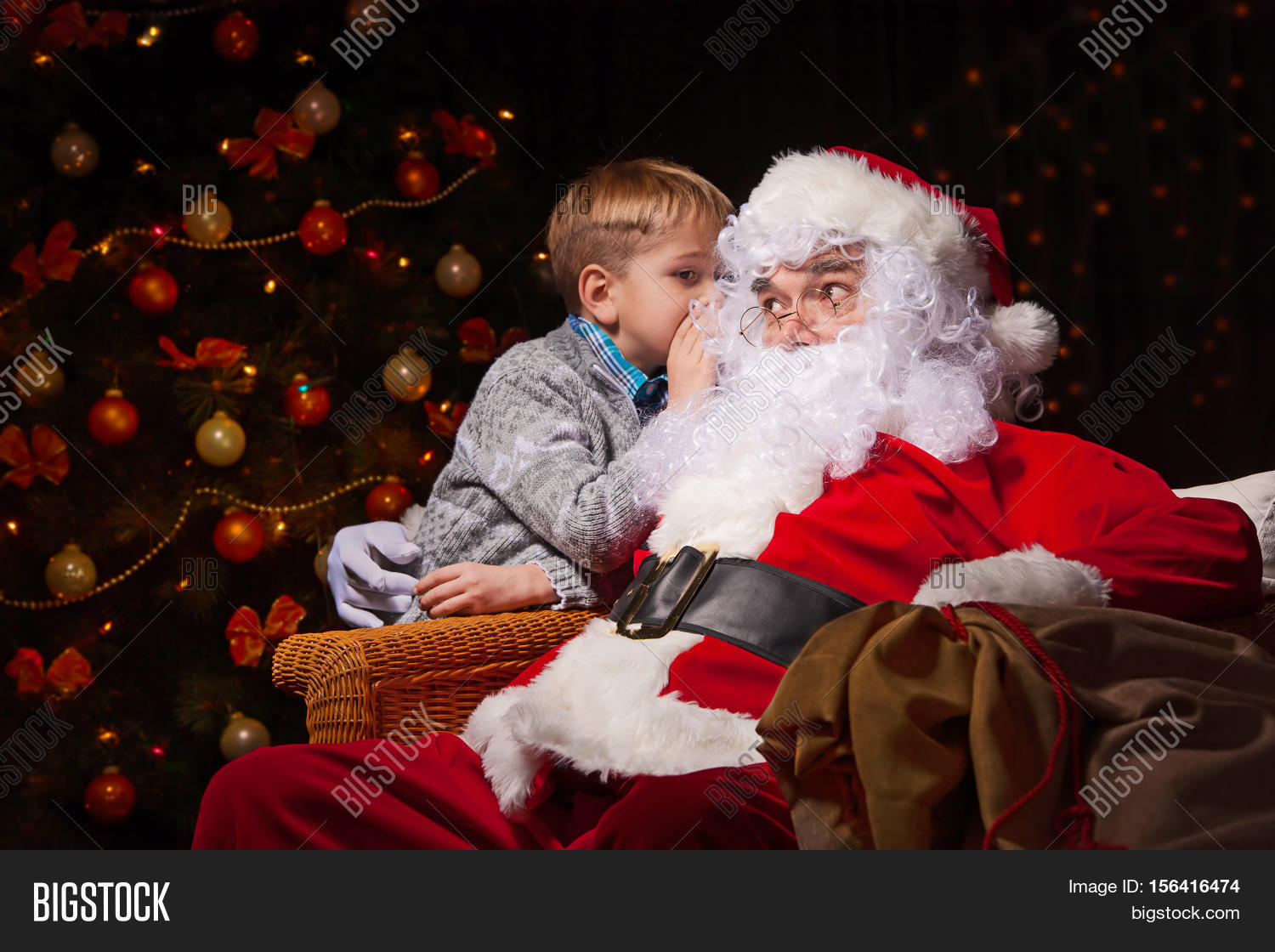 Santa Claus Little Boy Image & Photo (Free Trial) | Bigstock