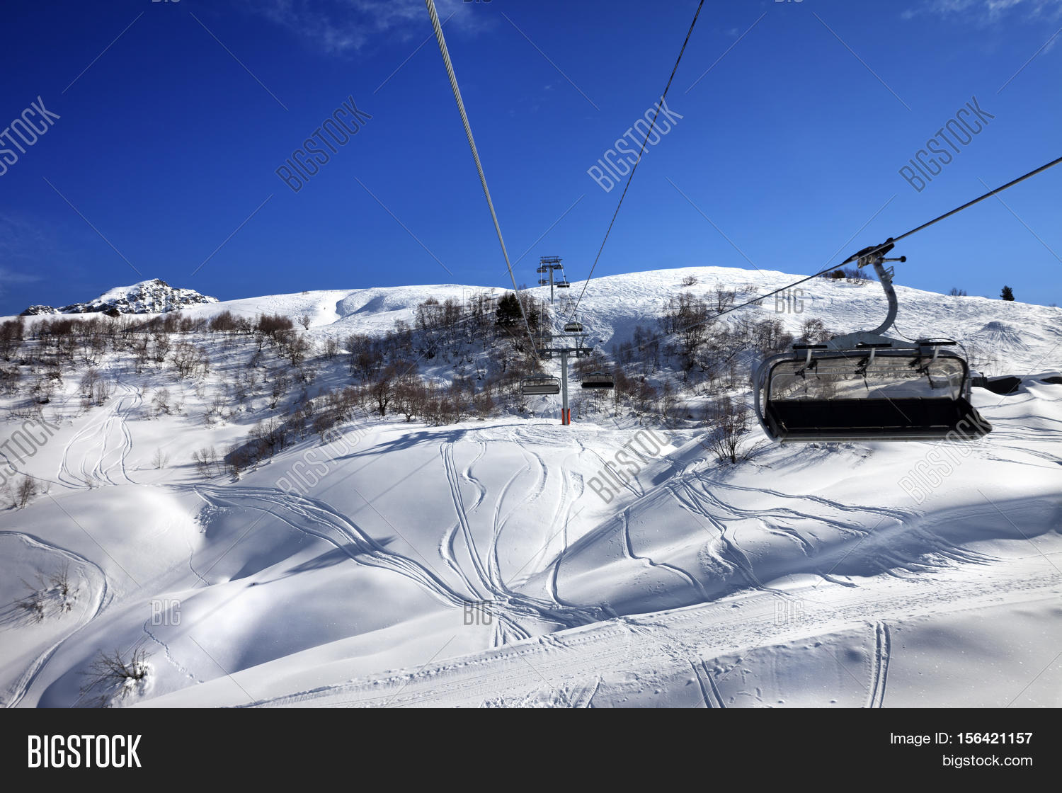 Chair-lift Ski Resort Image & Photo (Free Trial) | Bigstock