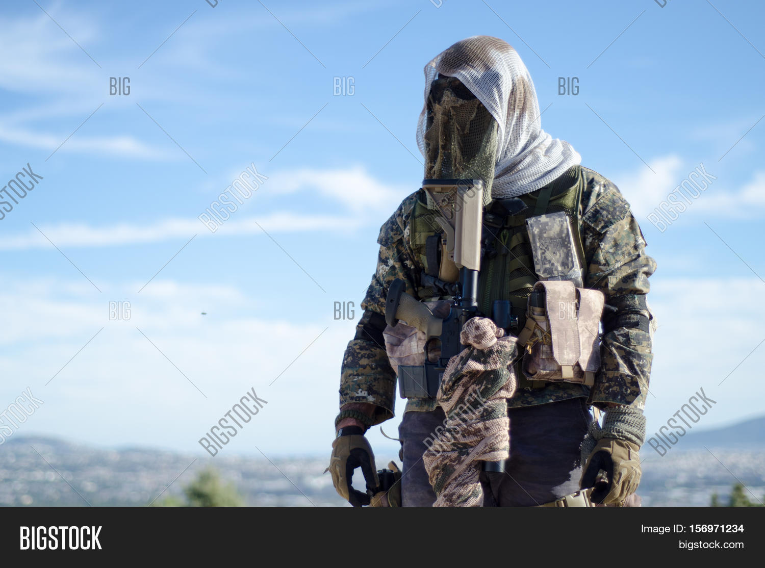 Sniper Stand On Roof Image & Photo (Free Trial) | Bigstock