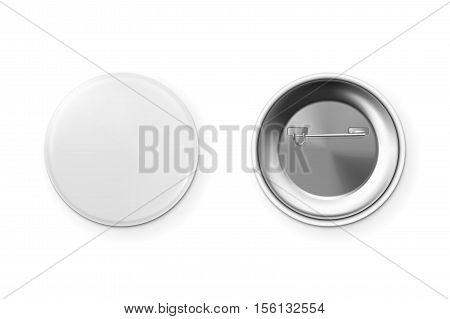 Blank Button Badge Vector & Photo (Free Trial) | Bigstock