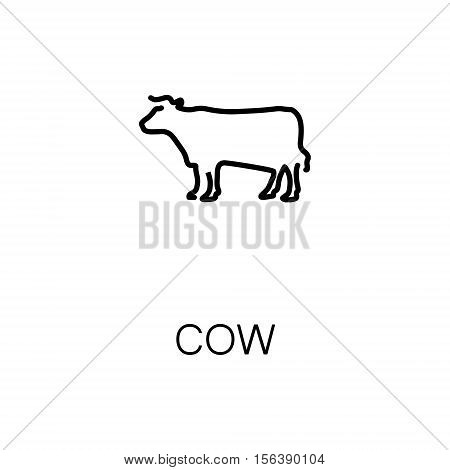 Cow Flat Icon. Single Vector & Photo (Free Trial) | Bigstock