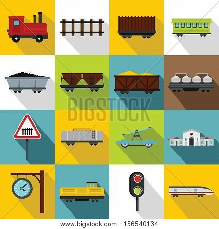 Railway Icons Set. Vector & Photo (Free Trial) | Bigstock