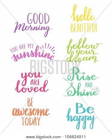 Lettering Vector Set Vector & Photo (Free Trial) | Bigstock