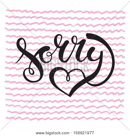 Sorry - Hand-written Vector & Photo (Free Trial) | Bigstock