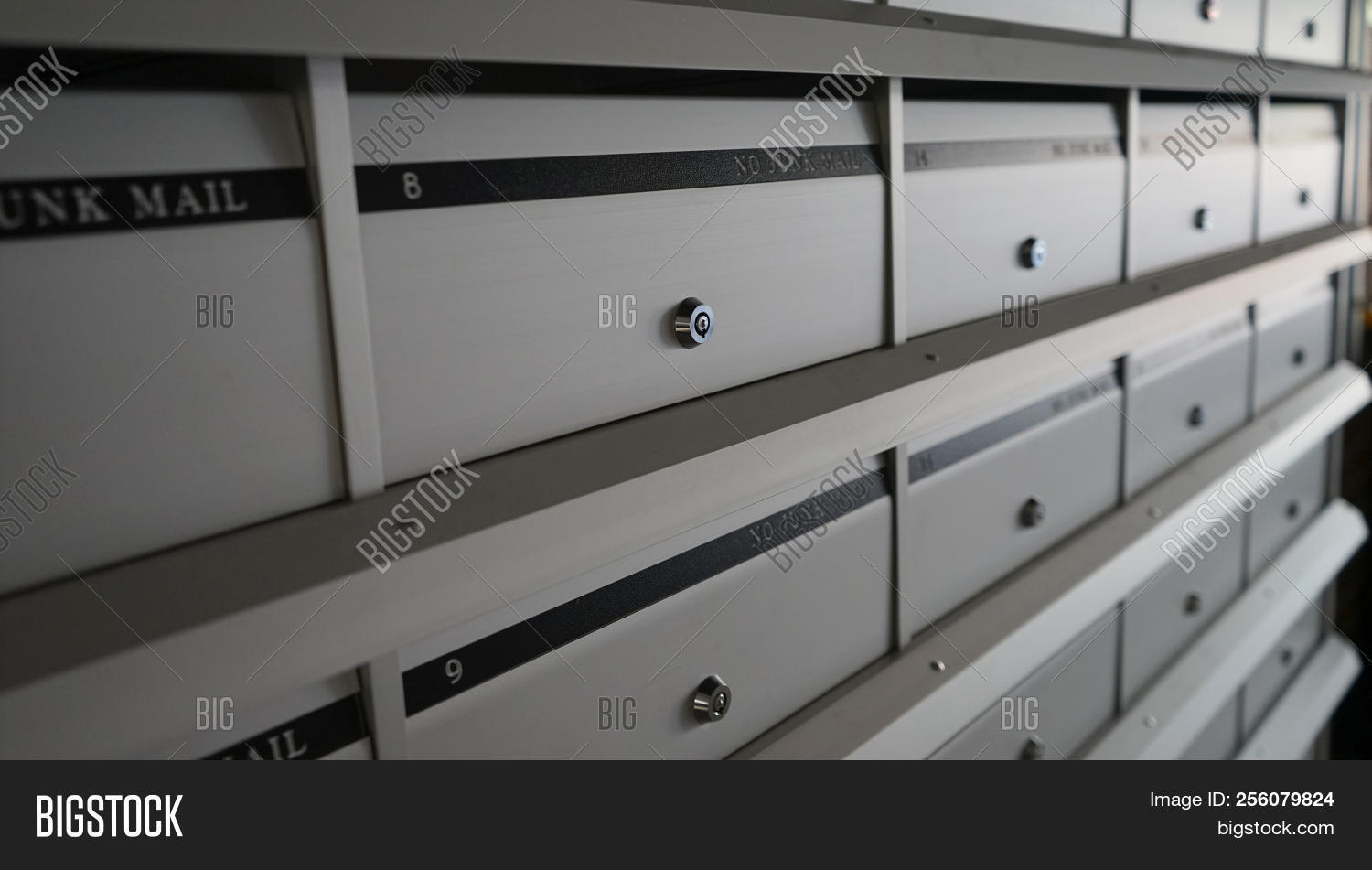 Metal Grey Mailboxes Image & Photo (Free Trial) | Bigstock
