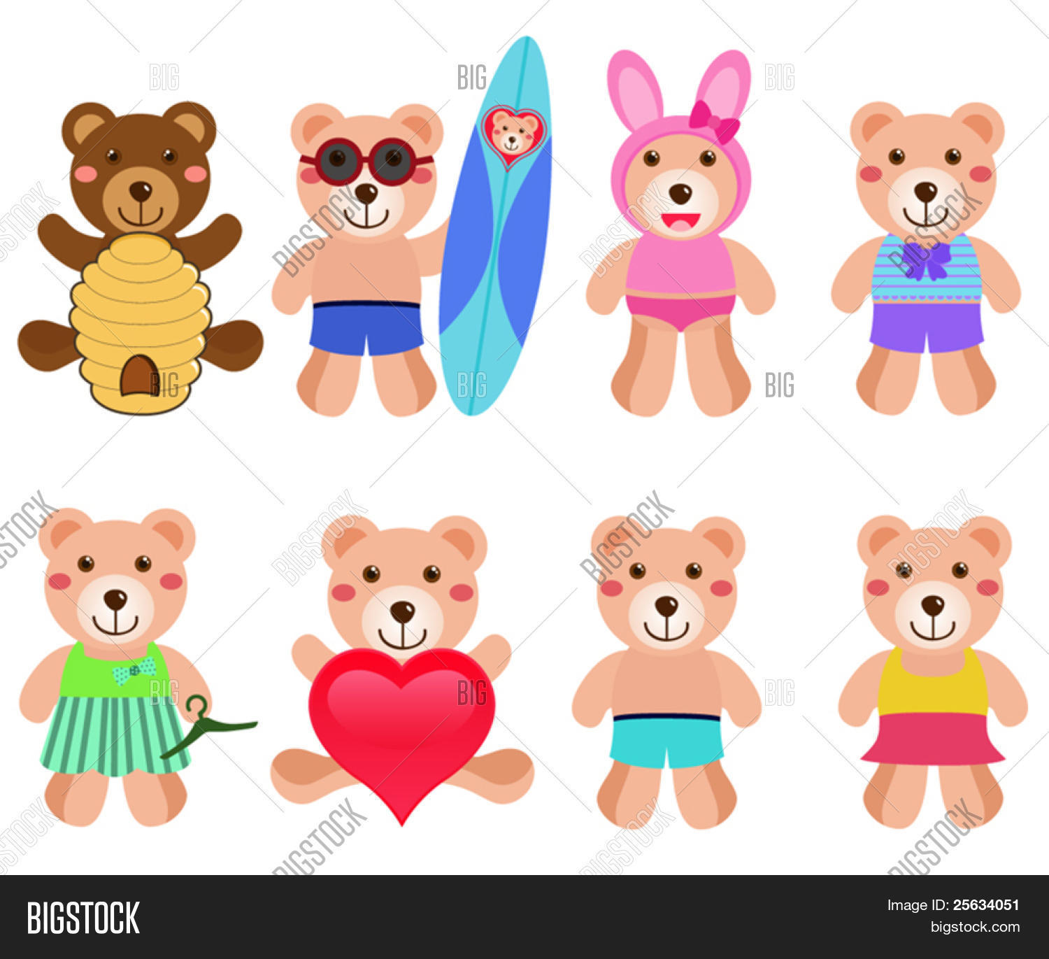 Colorful Cartoon Set Vector & Photo (Free Trial) | Bigstock