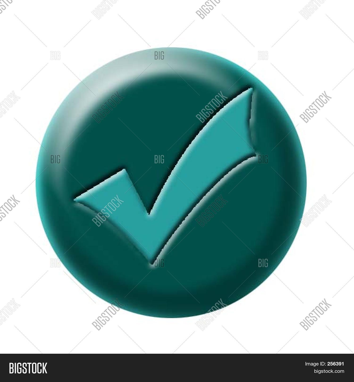 Tick Mark Button Image & Photo (Free Trial) | Bigstock