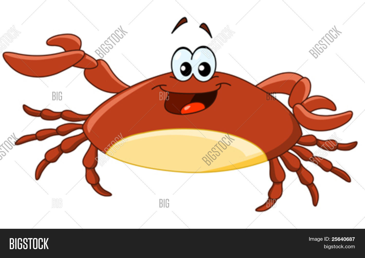 Cartoon Crab Vector & Photo (Free Trial) | Bigstock