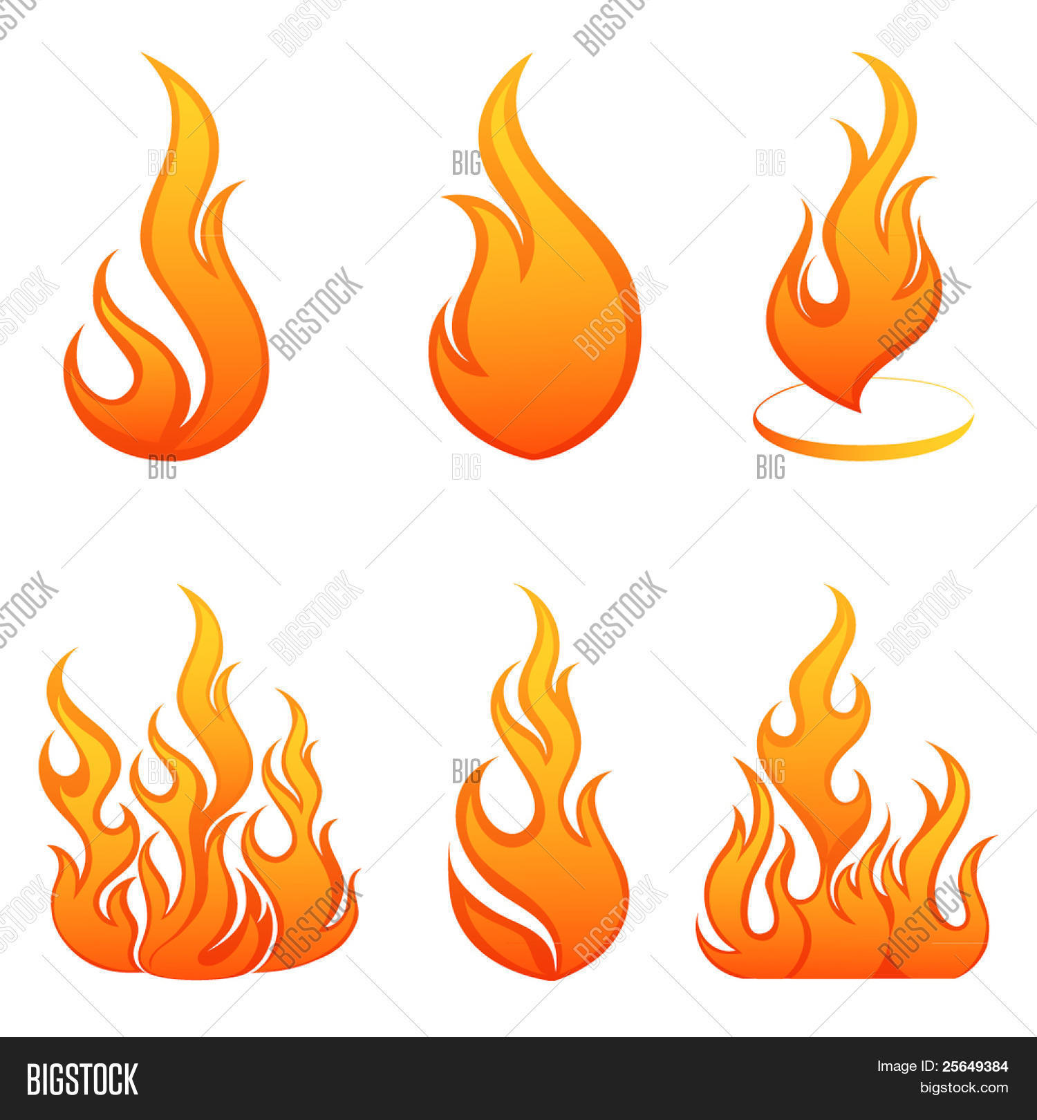 Fire Flames. Collage Vector & Photo (Free Trial) | Bigstock