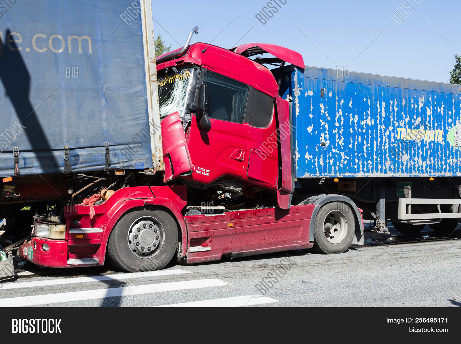 Collision Two Trucks Image & Photo (Free Trial) | Bigstock