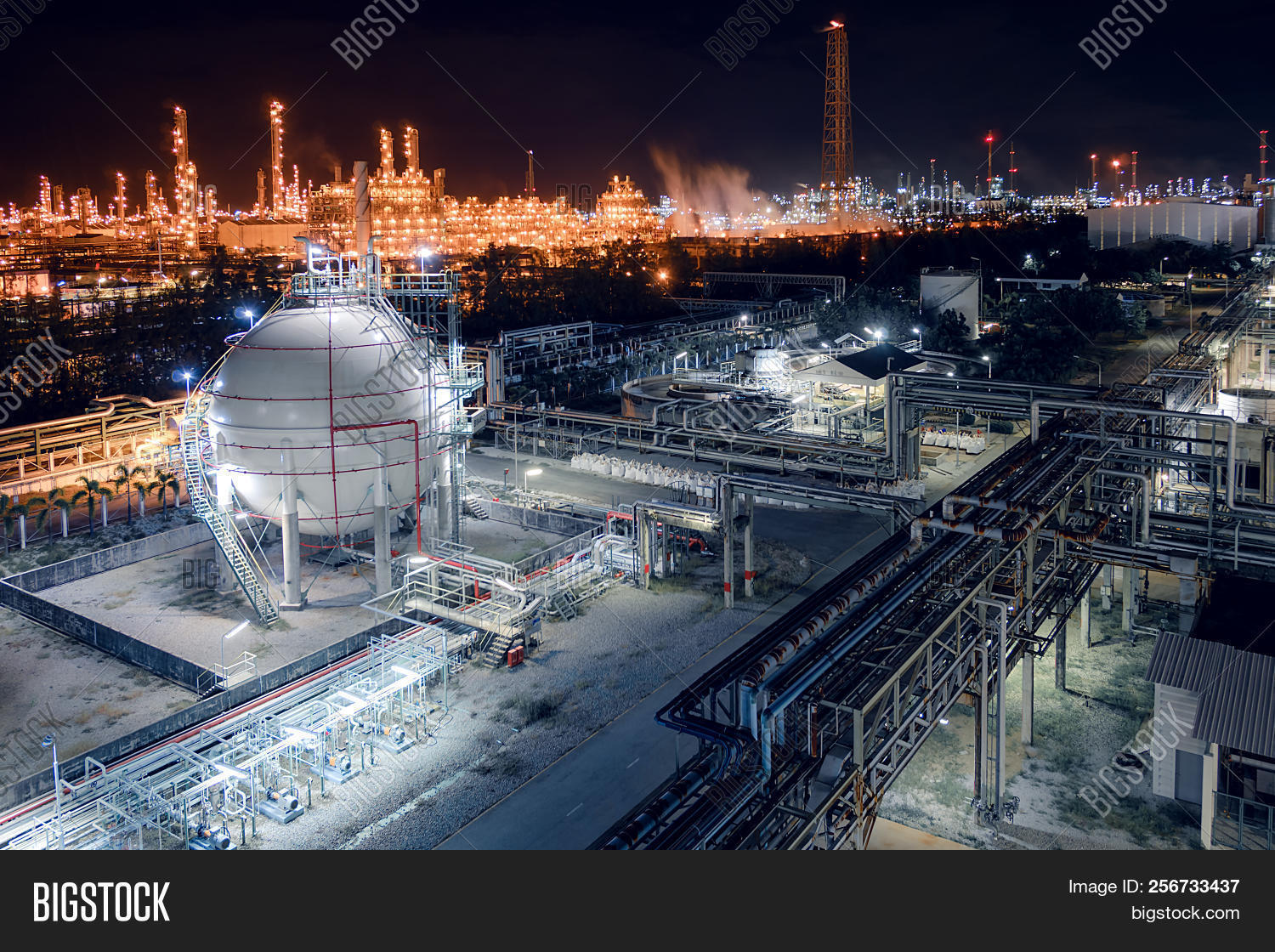 Gas Storage Sphere Image & Photo (Free Trial) | Bigstock