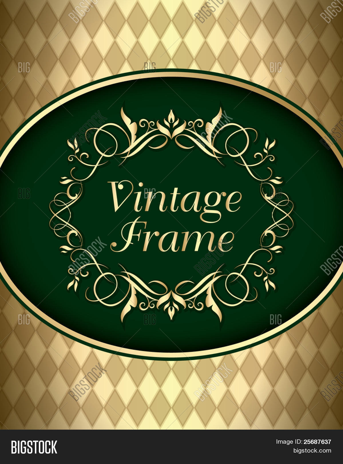 Golden Green Vintage Vector & Photo (Free Trial) | Bigstock