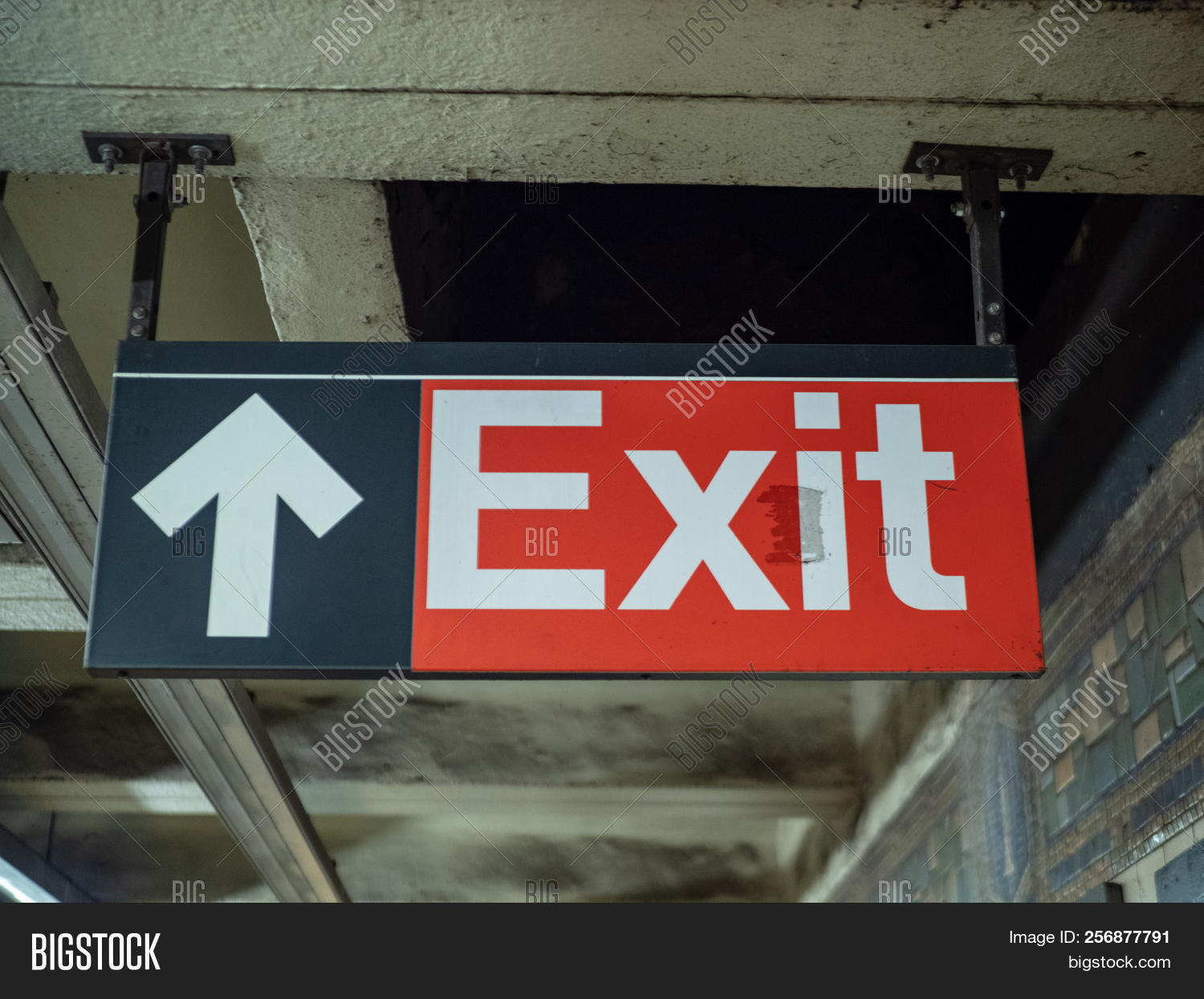 Red Exit Sign Arrow Image & Photo (Free Trial) | Bigstock