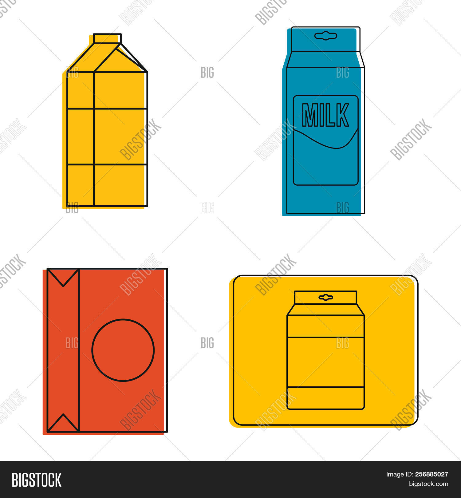Tetra Pack Icon Set. Image & Photo (Free Trial) | Bigstock
