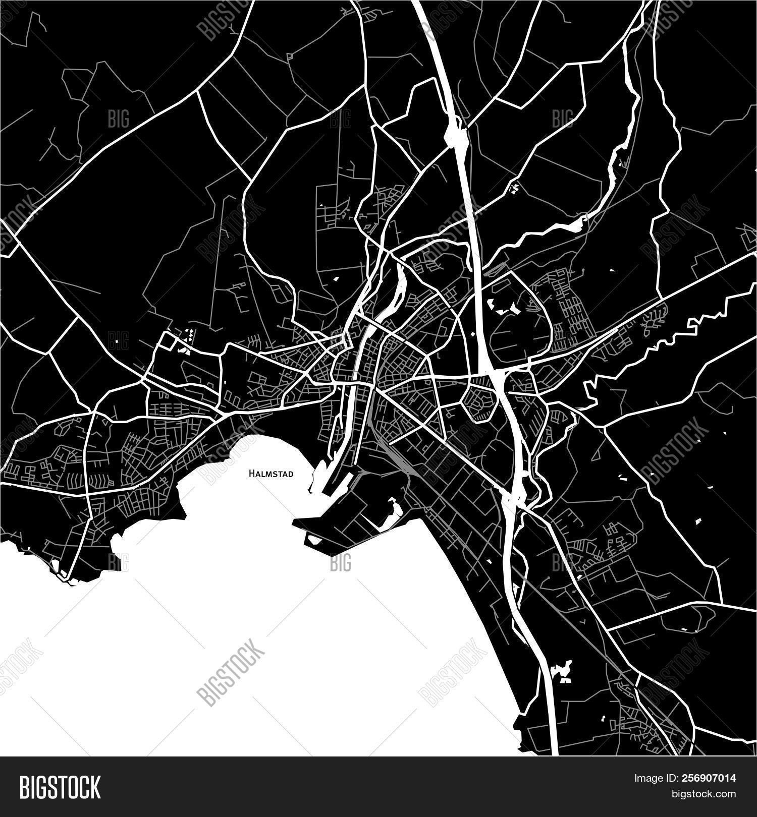 Area Map Halmstad, Vector & Photo (Free Trial) | Bigstock