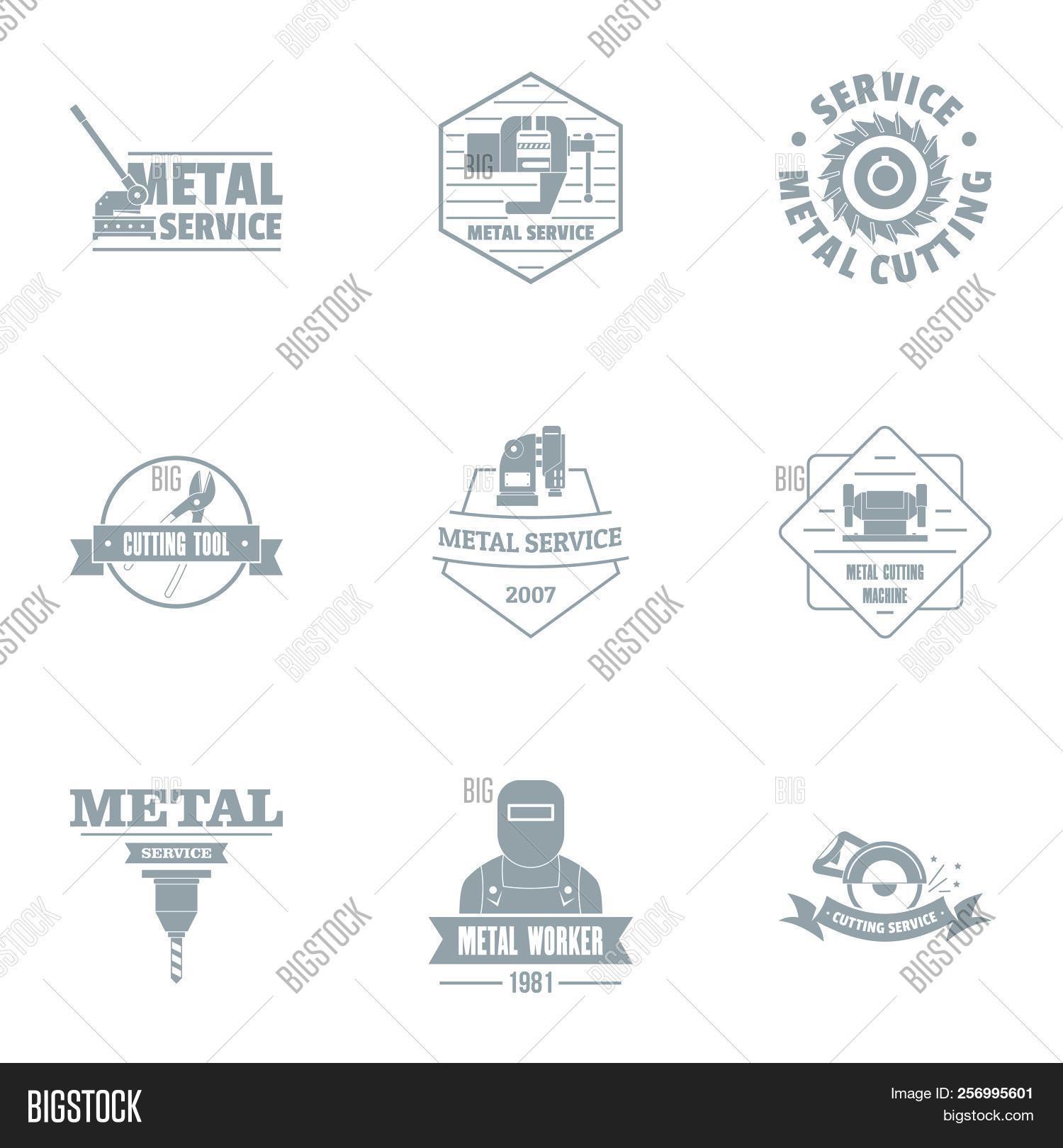 Metal Service Logo Set Image & Photo (Free Trial) | Bigstock