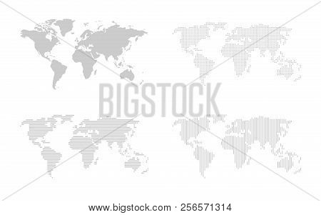 Set Blank World Maps Vector & Photo (Free Trial) | Bigstock
