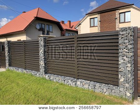 Modern Fence Stones. Image & Photo (Free Trial) | Bigstock
