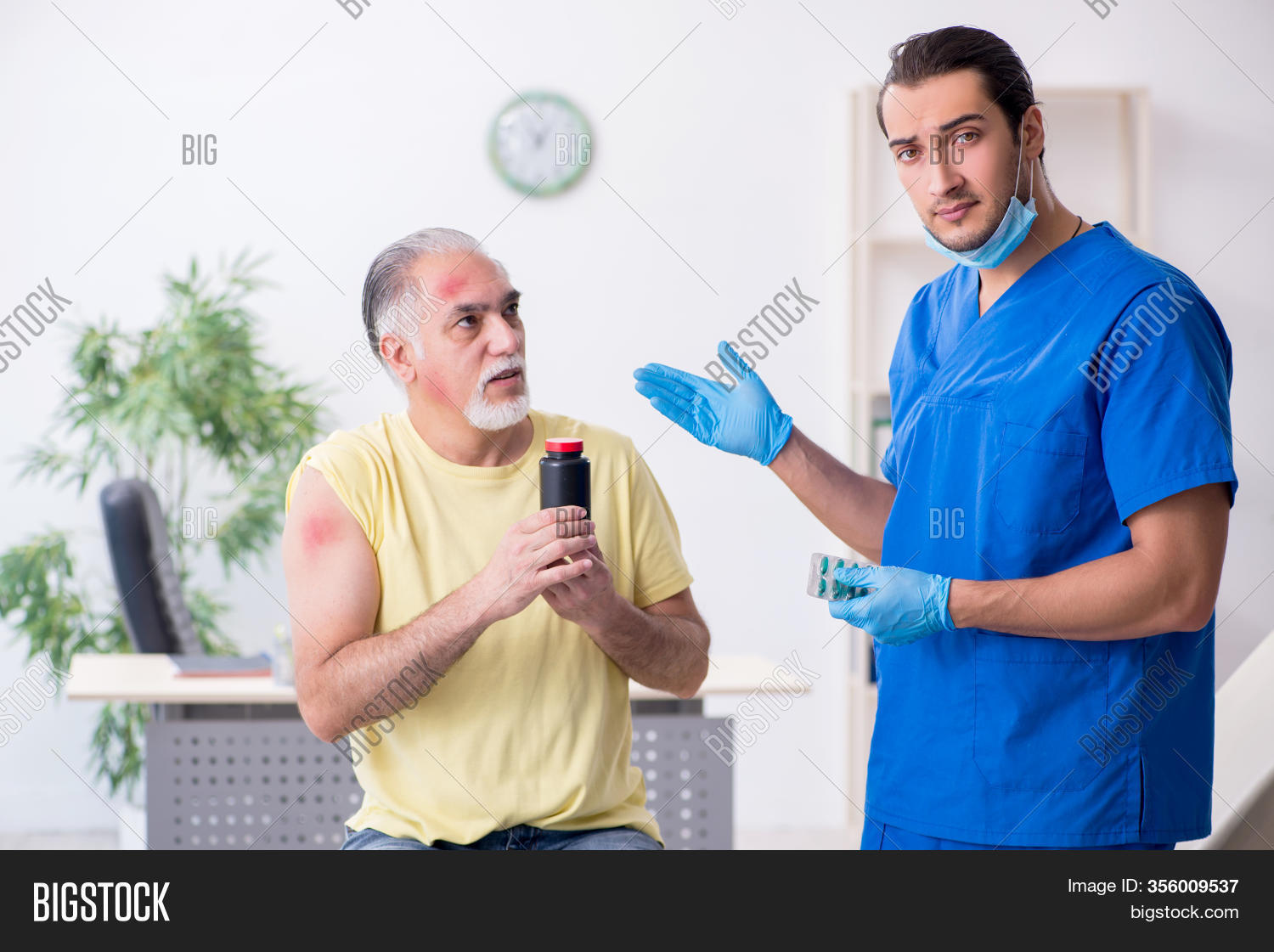 Injured Old Man Image & Photo (Free Trial) | Bigstock