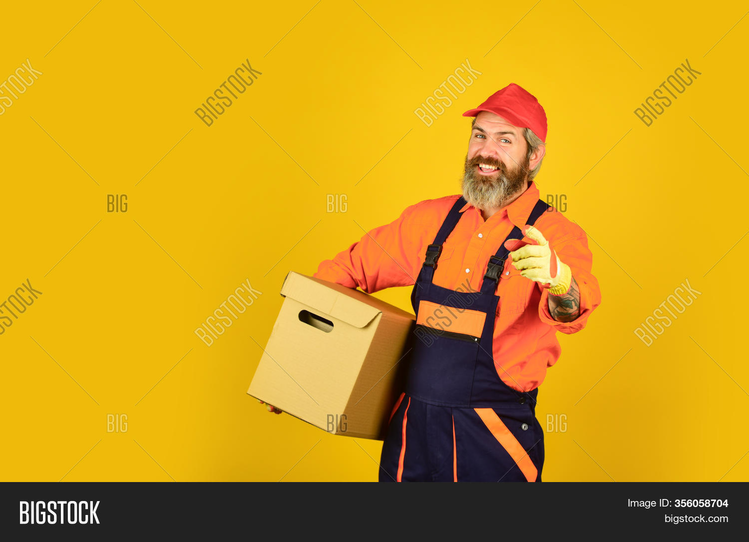 Happy Man Cardboard Image & Photo (Free Trial) | Bigstock