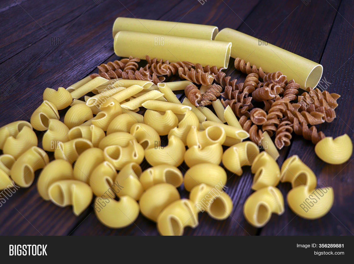 Various Uncooked Pasta Image & Photo (Free Trial) | Bigstock
