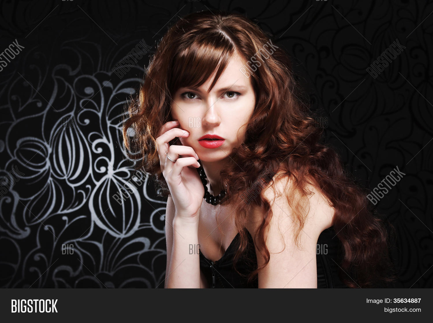 Sexy Brunette Curly Image And Photo Free Trial Bigstock