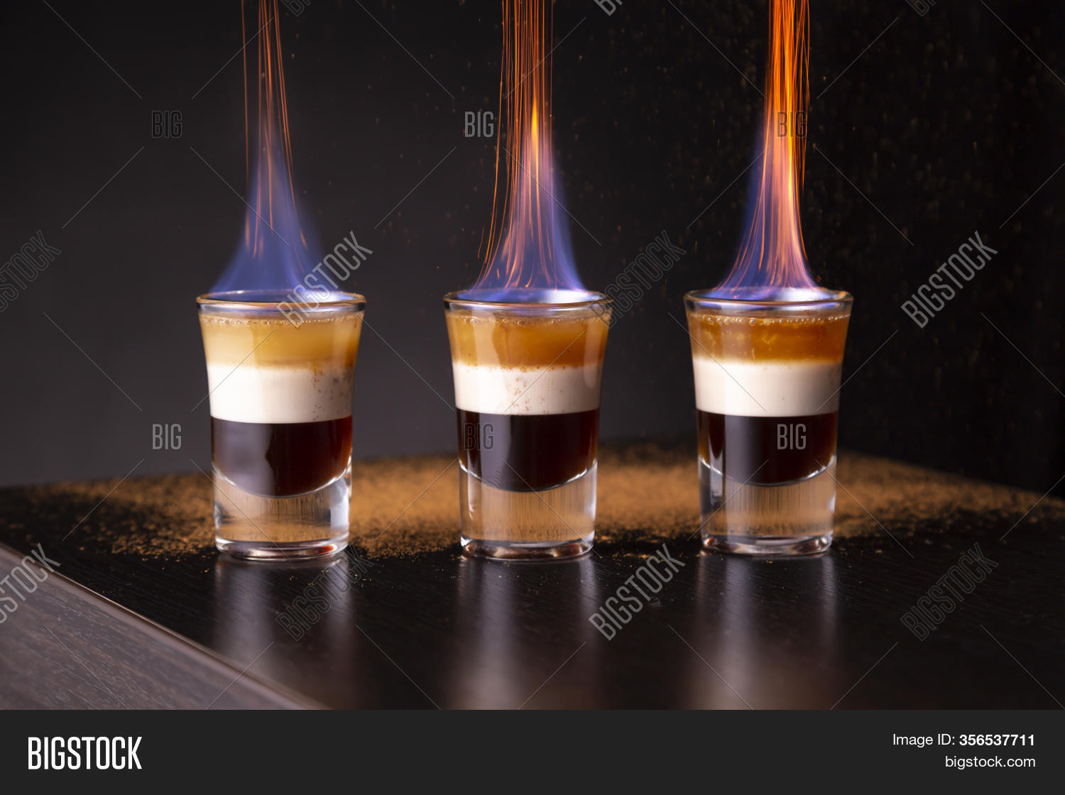 Three Shots Flaming B- Image & Photo (Free Trial) | Bigstock