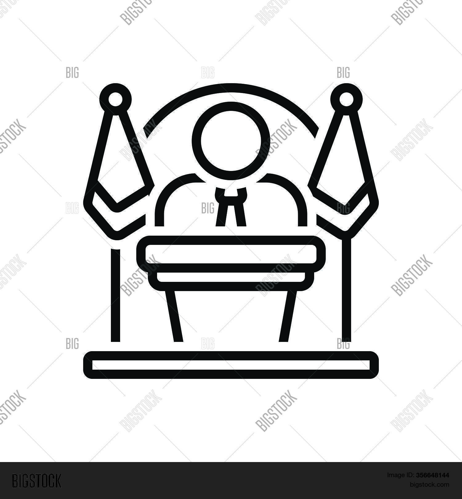 Black Line Icon Vector & Photo (Free Trial) | Bigstock