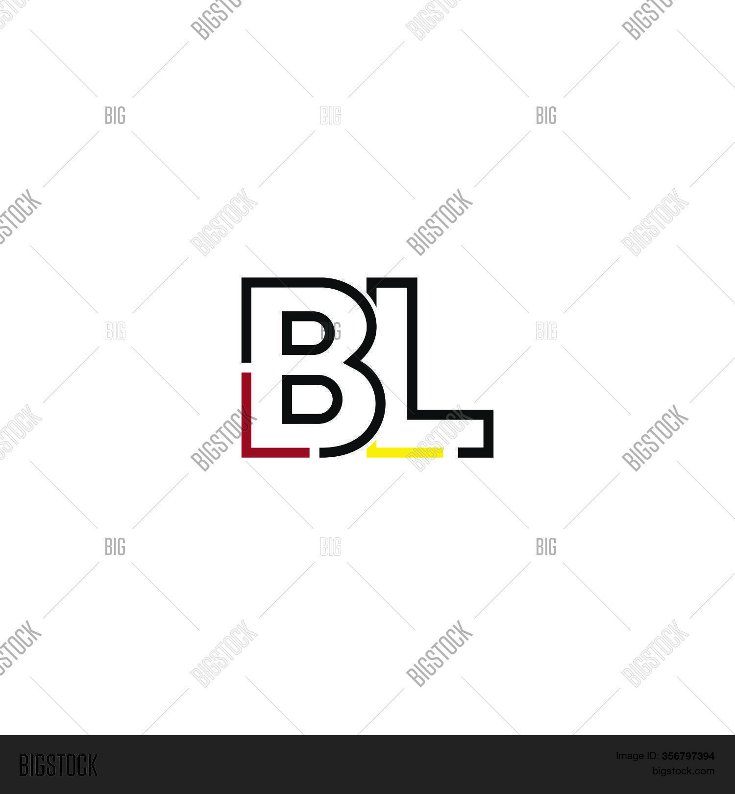 Letter Bl Logo Icon Vector & Photo (Free Trial) | Bigstock