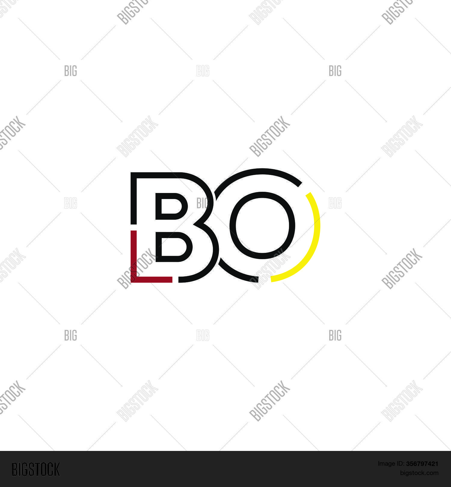 Letter Bo Logo Icon Vector & Photo (Free Trial) | Bigstock