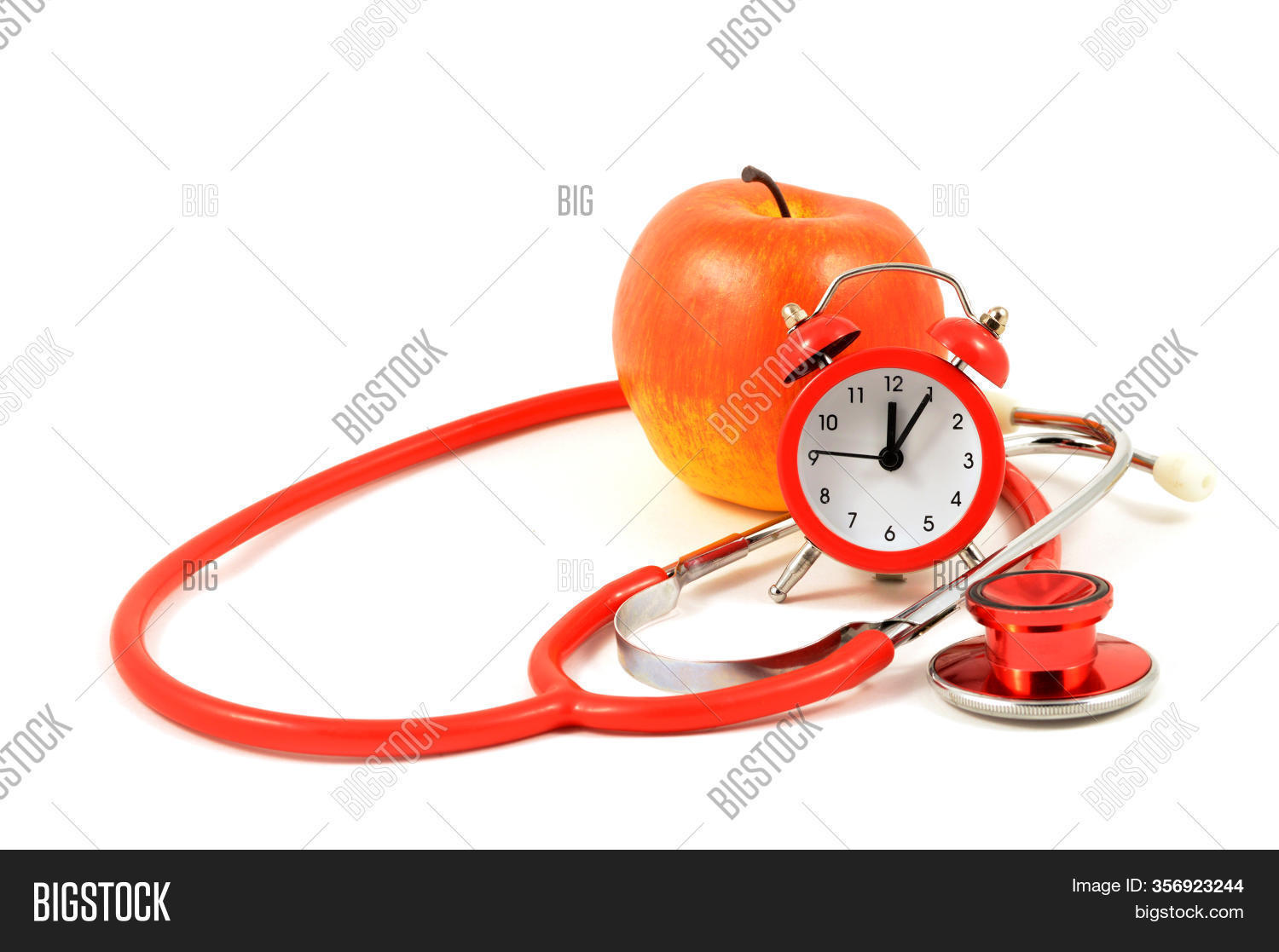 Red Apple Alarm Clock Image & Photo (Free Trial) | Bigstock