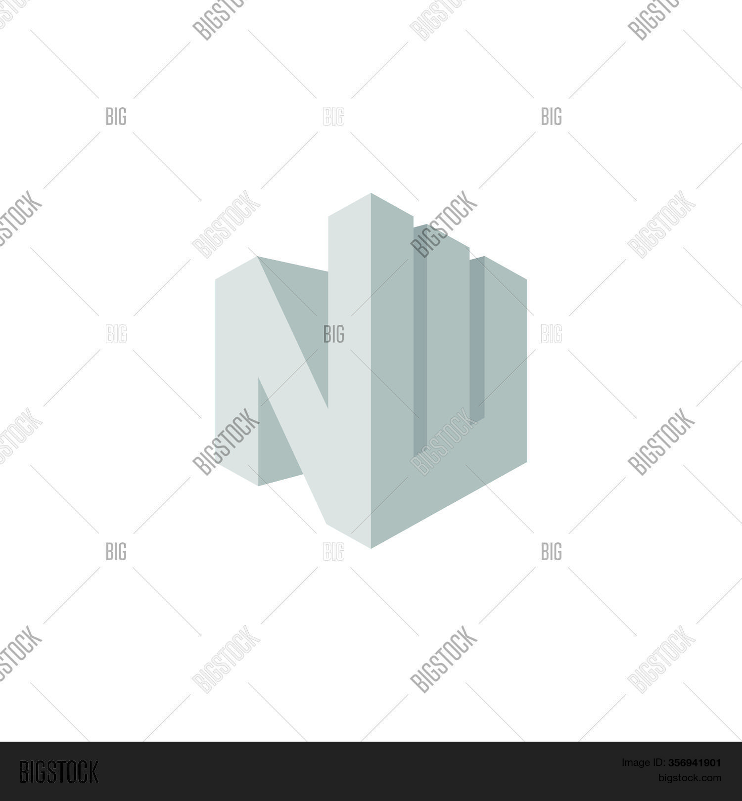 Letter Nw Simple Vector & Photo (Free Trial) | Bigstock