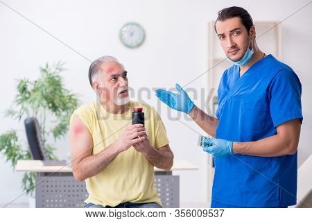 Injured Old Man Image & Photo (Free Trial) | Bigstock